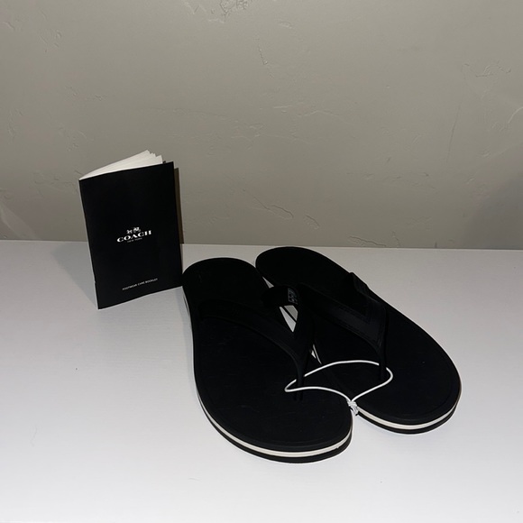 Coach | Shoes | Coach Black Monogram Sandals New | Poshmark